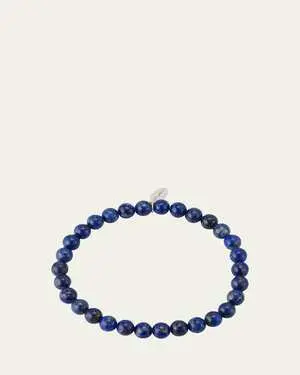JAN LESLIE Lapis Lazuli Beaded Stretch Bracelet - Blue