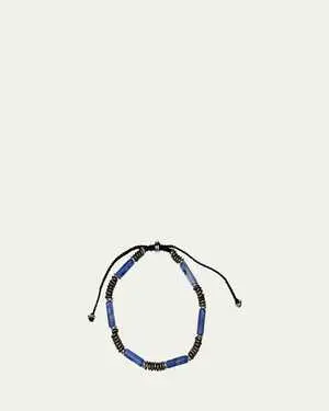 JAN LESLIE Cylinder Gemstone Beaded Bracelet