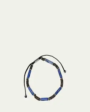 JAN LESLIE Cylinder Gemstone Beaded Bracelet