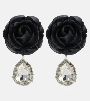 Magda Butrym Mini Rose Drop Earrings - Black