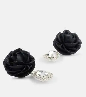 Magda Butrym Mini Rose Crystal-embellished Drop Earrings