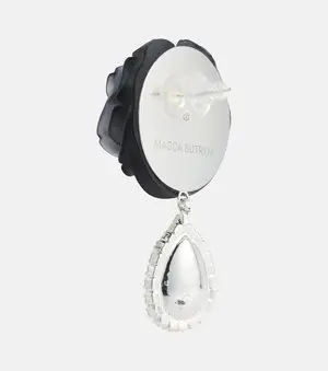 Magda Butrym Mini Rose Crystal-embellished Drop Earrings