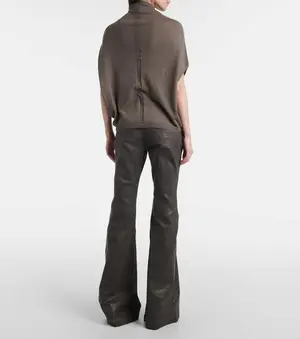 Rick Owens Wool Turtleneck Top - Grey