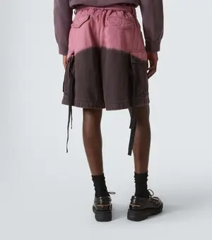 Sacai Ombré Cotton Cargo Shorts