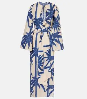 Johanna Ortiz Sotaviento Printed Cotton Tunic - Neutrals