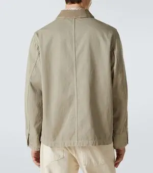 Burberry Embroidered Cotton Twill Field Jacket - Beige