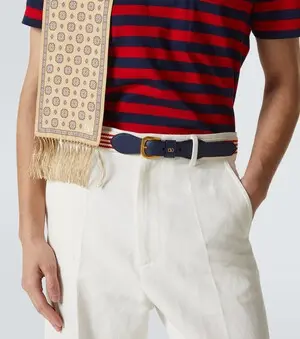 Valentino Garavani Striped Fabric Belt