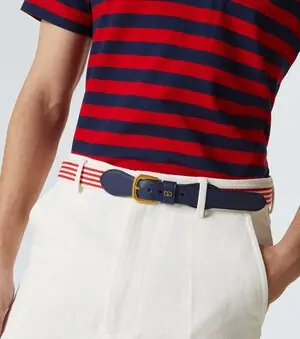 Valentino Garavani Striped Fabric Belt