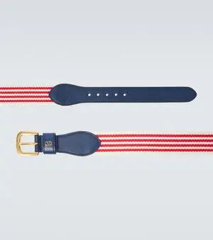 Valentino Garavani Striped Fabric Belt