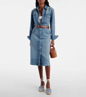 Stella McCartney Gaia Denim Bouclé Espadrilles