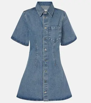 AMI Paris De Cœur Denim Shirt Dress - Blue