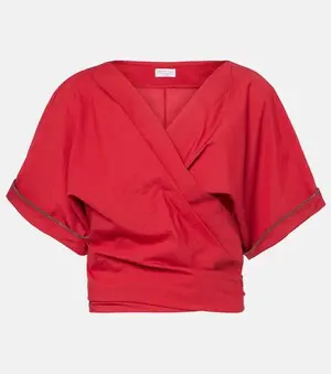 Brunello Cucinelli Cotton-blend Blouse