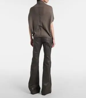 Rick Owens Wool Turtleneck Top - Grey