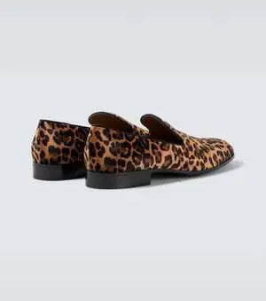 GIANVITO ROSSI Leopard-print Loafers