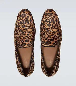 GIANVITO ROSSI Leopard-print Loafers