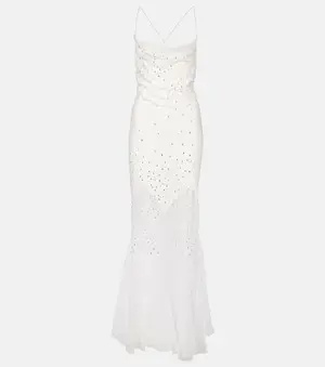 White Sheer Evening Dresses