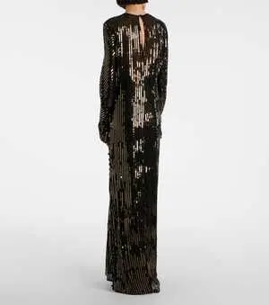 Johanna Ortiz Sequined Silk Gown