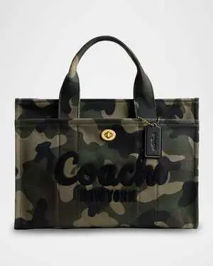 Coach Cargo Camo Printed Canvas Tote Bag