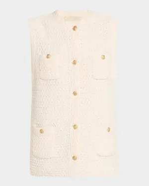 Vanessa Bruno Elisabeth Textured Knit Sleeveless Sweater