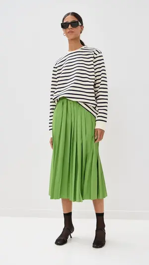 Tibi Striped Perfect Tee