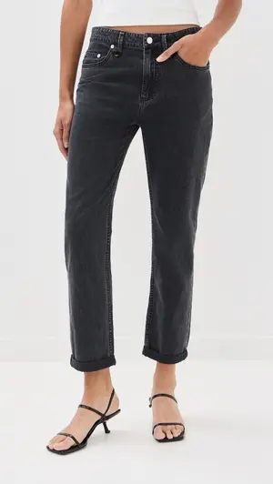 Tibi Mou Denim Clift Jeans - Black