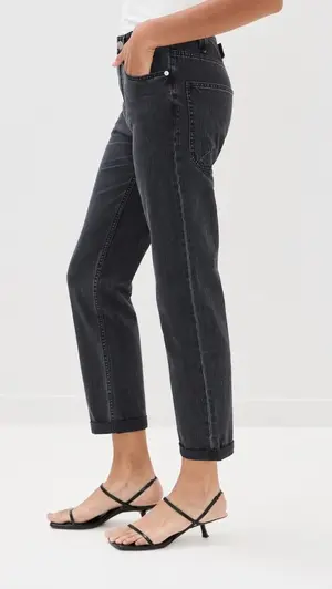 Tibi Mou Denim Clift Jeans - Black