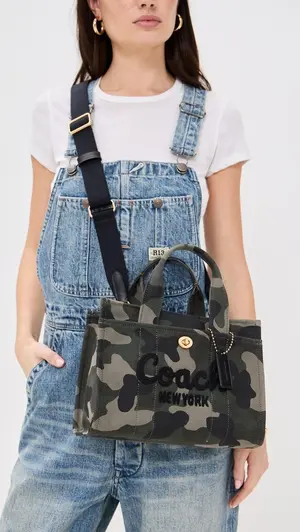 COACH Camo Printed Canvas Cargo Tote 26