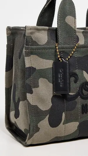 COACH Camo Printed Canvas Cargo Tote 26