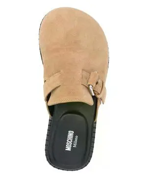 Moschino Suede Mules - Neutrals