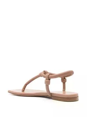 GIANVITO ROSSI Leather Flip-flops - Neutrals