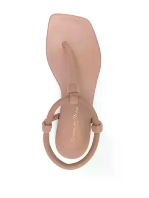 GIANVITO ROSSI Leather Flip-flops - Neutrals