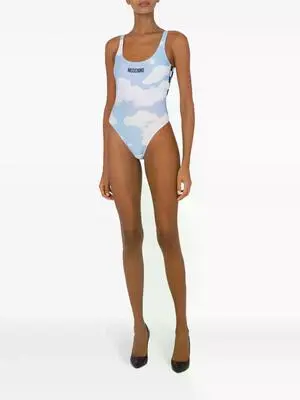 Moschino Cloud-print One-piece Swimsuit