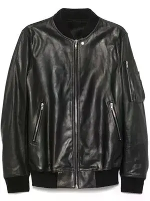 Rick Owens Leather Bomber Jacket