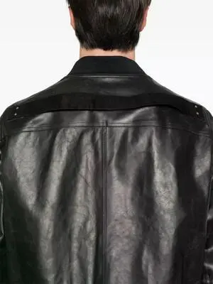 Rick Owens Leather Bomber Jacket