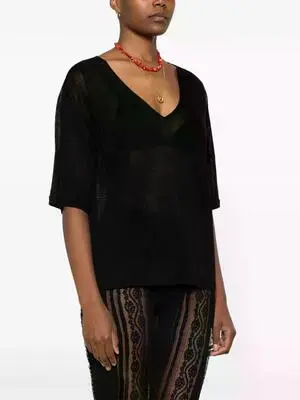 P.a.r.o.s.h Fine-knit Blouse - Black