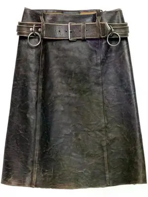 Prada Leather Mini Skirt
