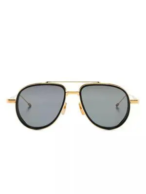 Thom Browne Pilot-frame Sunglasses - Gold