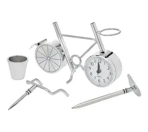 GODINGER Bicycle Desk Set Clock