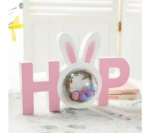 GLITZHOME 10'l Easter Wooden Hop Table Decor