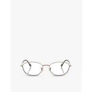 Ray-ban Rx3749v Irregular-frame Optical Glasses - Brown