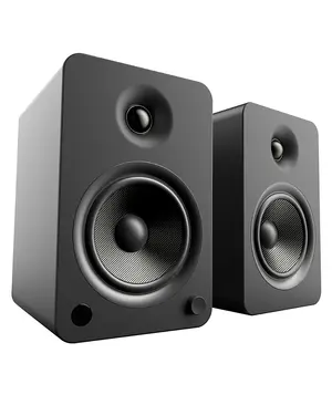 KANTO Yu6 Powered Bookshelf Speakers With Built-in Bluetooth Pair - Matte Black