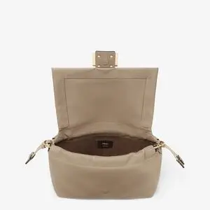 Fendi Baguette Soft Medium Nappa Leather Bag - Grey