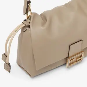Fendi Baguette Soft Medium Nappa Leather Bag - Grey