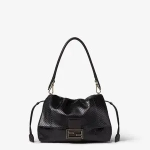 Fendi Mamma Baguette Medium Bag - Black