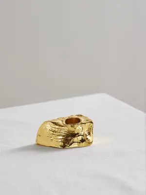 ALIGHIERI The Ritual Of The Rock -plated Candlestick - Gold