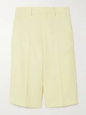 Ami Wool Bermuda Shorts - Yellow