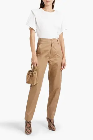 Isabel Marant Nestoe Cotton-poplin Tapered Pants