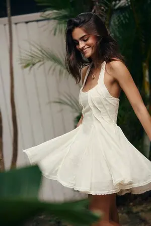 Free People Lavender Mini Dress - Summer Sand