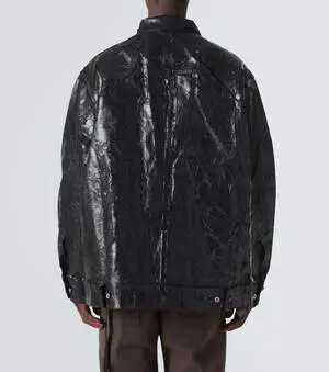 Rick Owens Coated Denim Jacket - Black