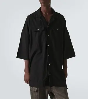 Rick Owens Magnum Tommy Oversized Cotton Shirt - Black